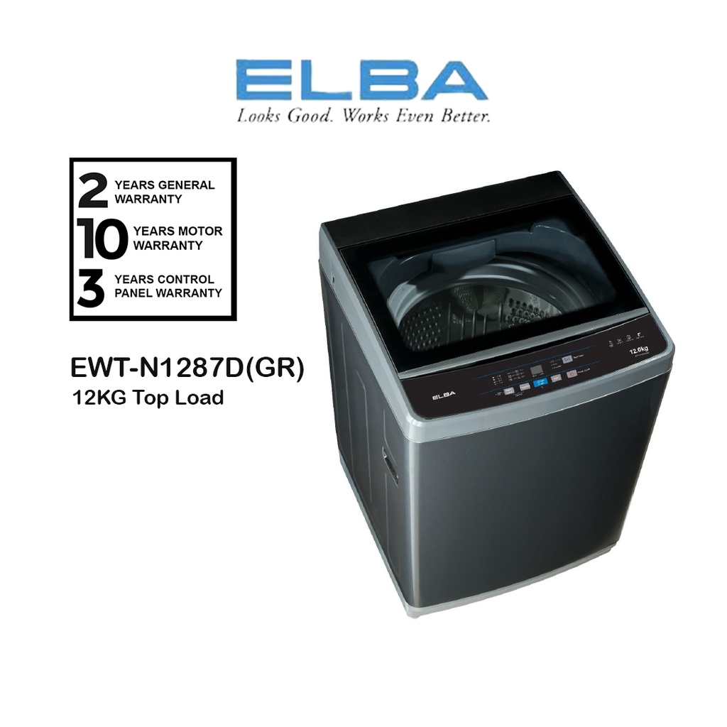 Elba Top Load Fully Automatic Washing Machine (10kg) EWT-N1087D(GR ...
