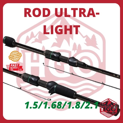 M'SIA STOCK Ultralight UL Rod 77g 1.5m/1.68m/1.8m/2.1m Batang Rod ...