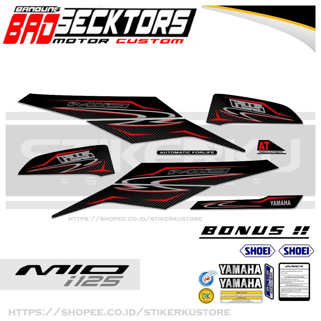 Mio i 125 STOCK DECALS/STRIPING MIO M3 /Z/125/ STICKER/STICKER | Shopee ...
