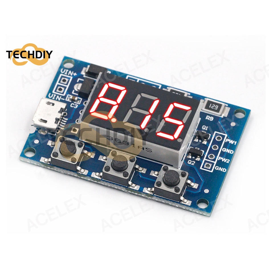 DC 5-30V Micro USB 5V Power Independent PWM Generator 2 Channel Dual ...