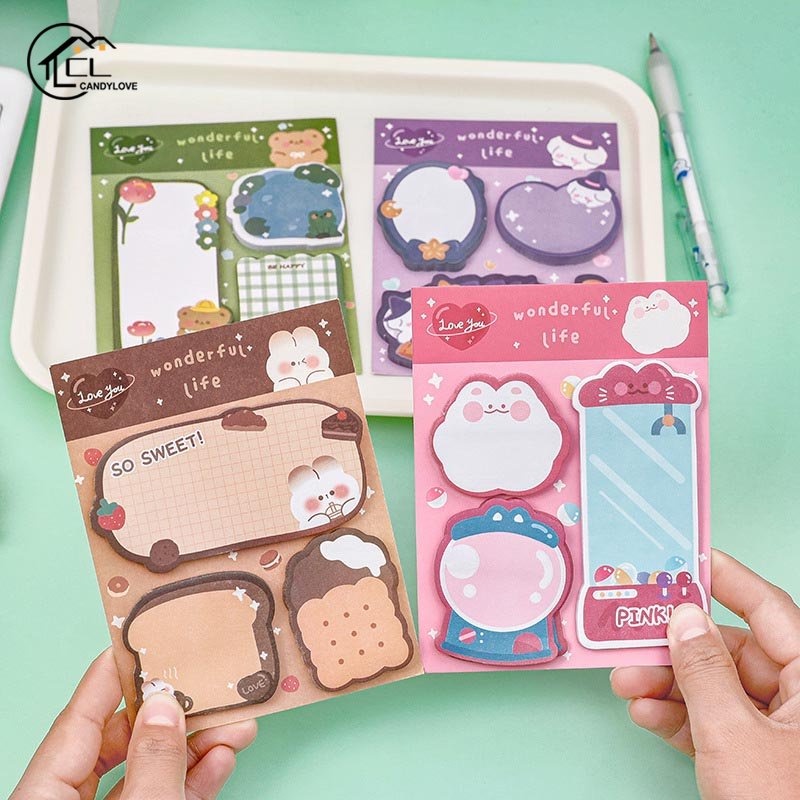 Creative Sticky Notes Set Student Memo Notes Cute Hand Account Note ...