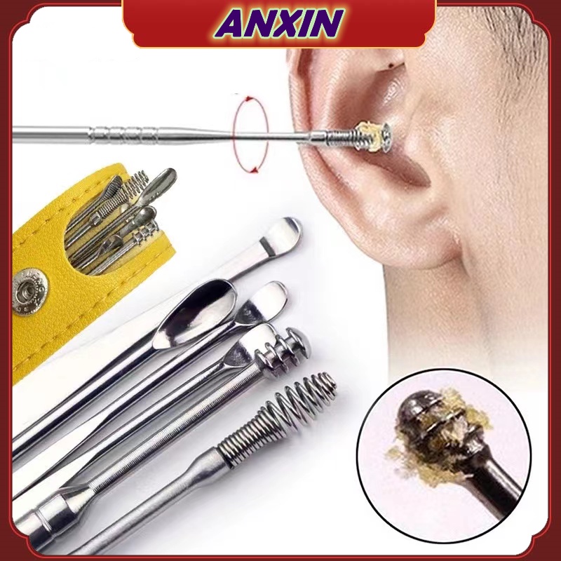 6 PCS Ear Cleaner Wax Removal Tool Earpick Sticks Earwax Remover ...