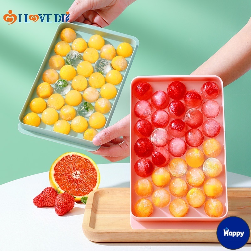 HS 18/33 Grids Durable PP Plastic Frozen Ice Cube Molds With Lid/ DIY ...
