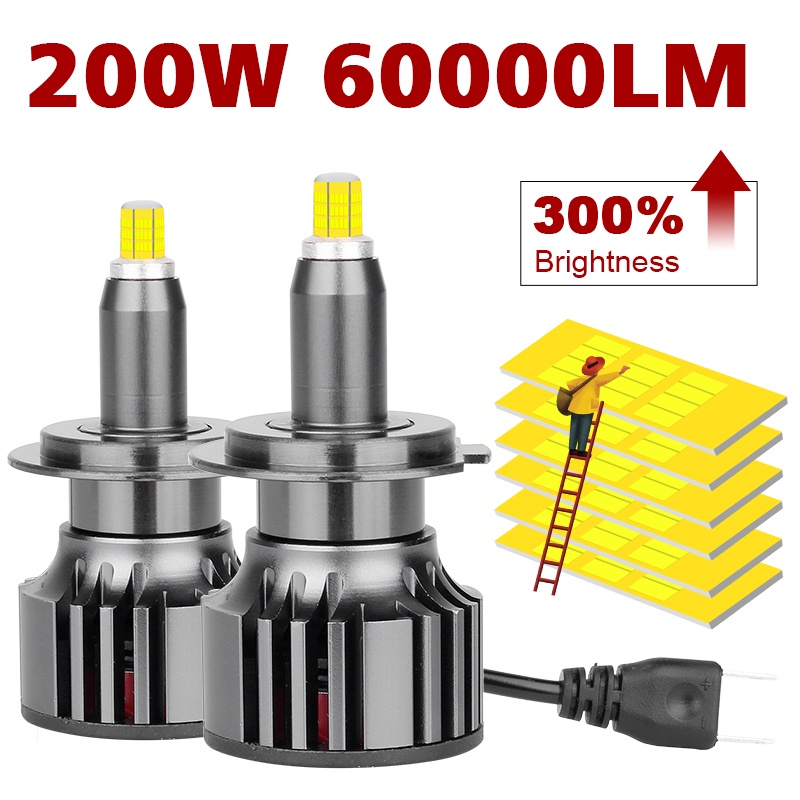 【Super Bright】HLXG H7 LED 360 degree H1 H11 Car Headlight Bulb HB3 HB4 9012 HIR2 Bi LED ...