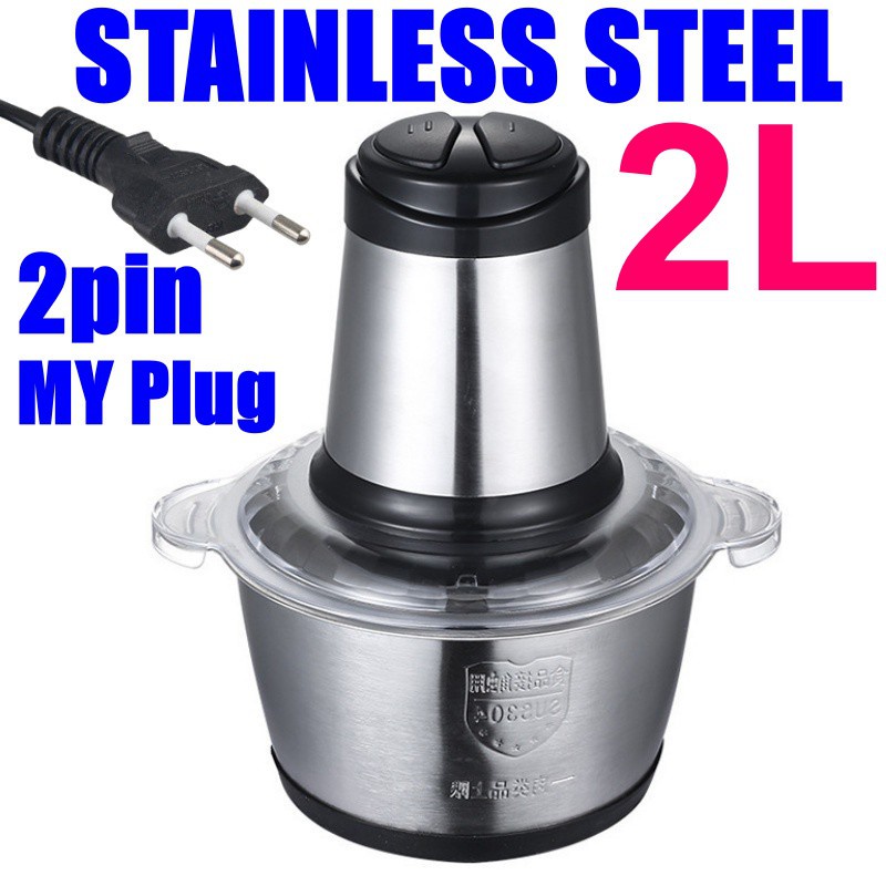 RSS_ 2L/3L Stainless Steel Electric Meat Mincer Chopper Food Processor ...