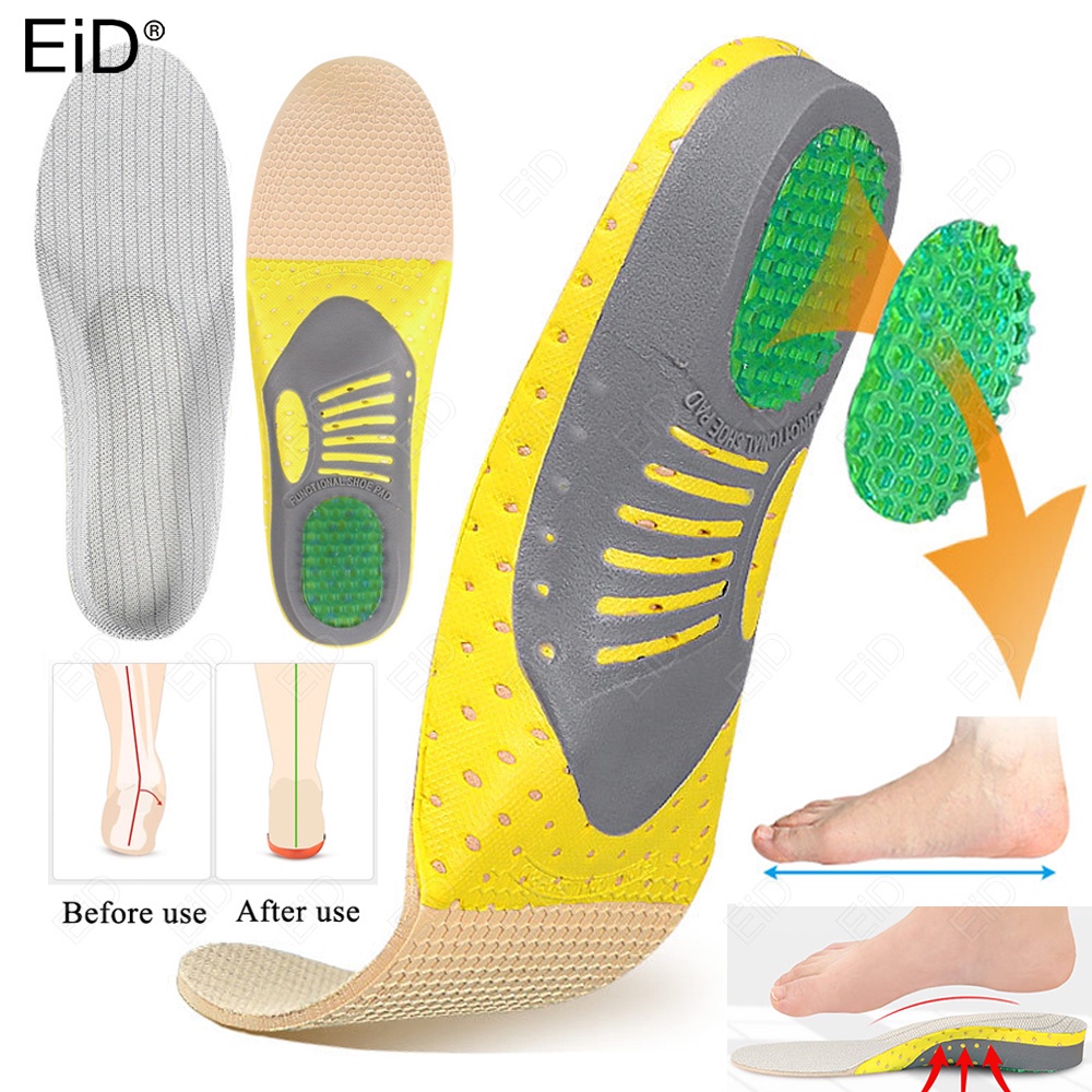 EiD Premium Orthopedic Insoles Orthotics 3D Arch Support Insoles Gel ...