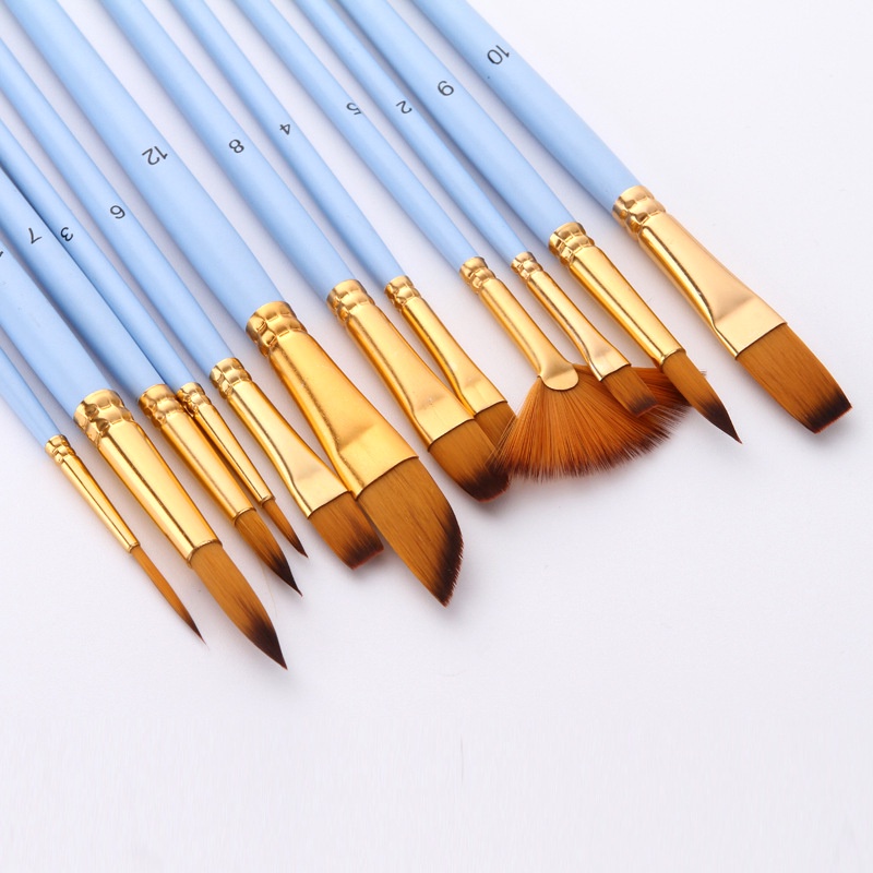 ★Fast Delivery★ Artists Paint Brush Set Nylon Hair Matte Acrylic ...