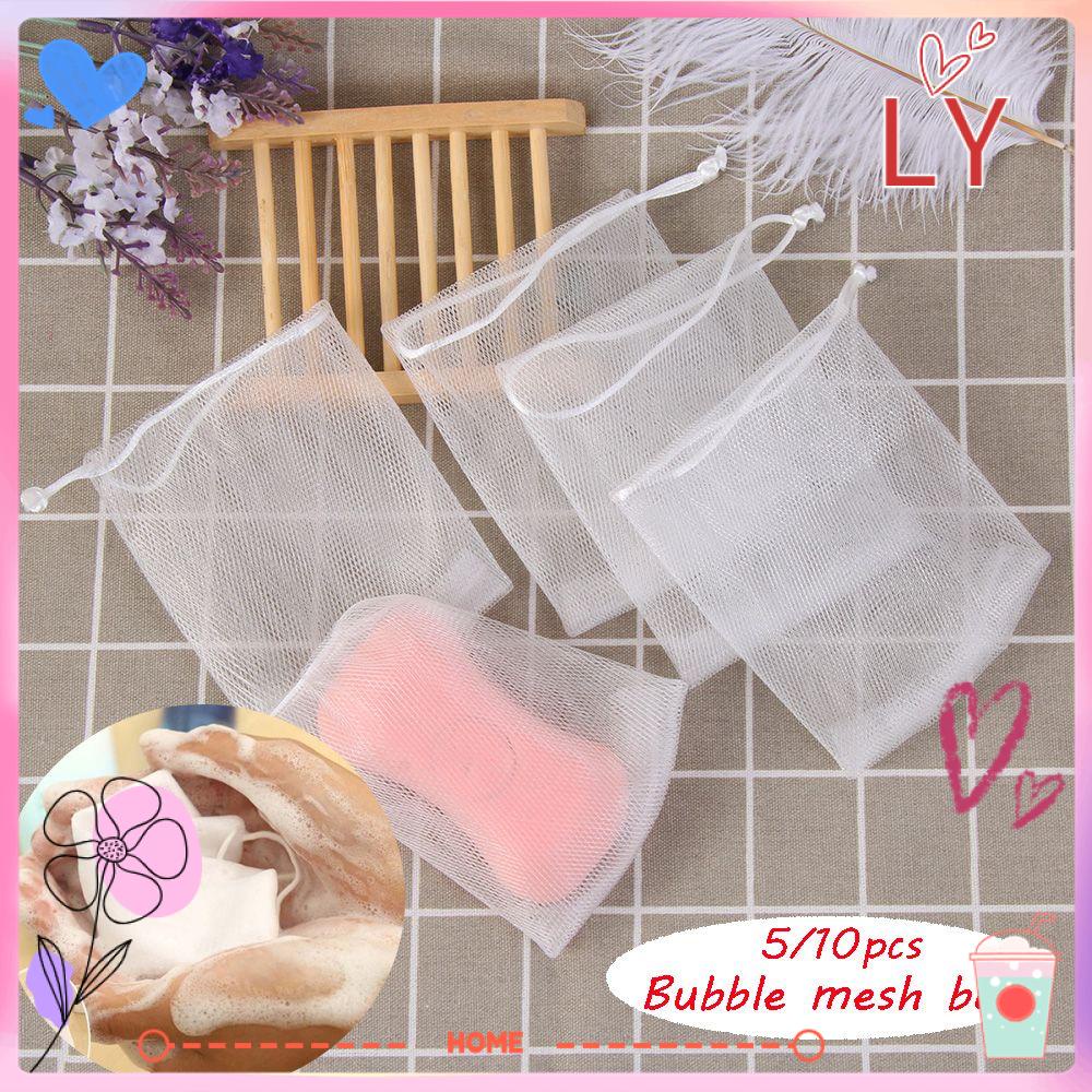 Ly 5 10pcs Practical Foaming Net Cleaning Blister Mesh Bubble Mesh Bag