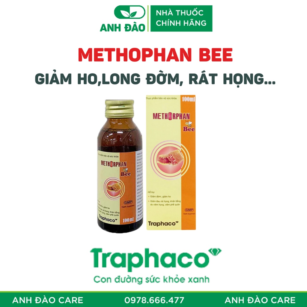 Methorphan Bee cough syrup 100ml Traphaco bottle - DUC TAM PHARMACY ...
