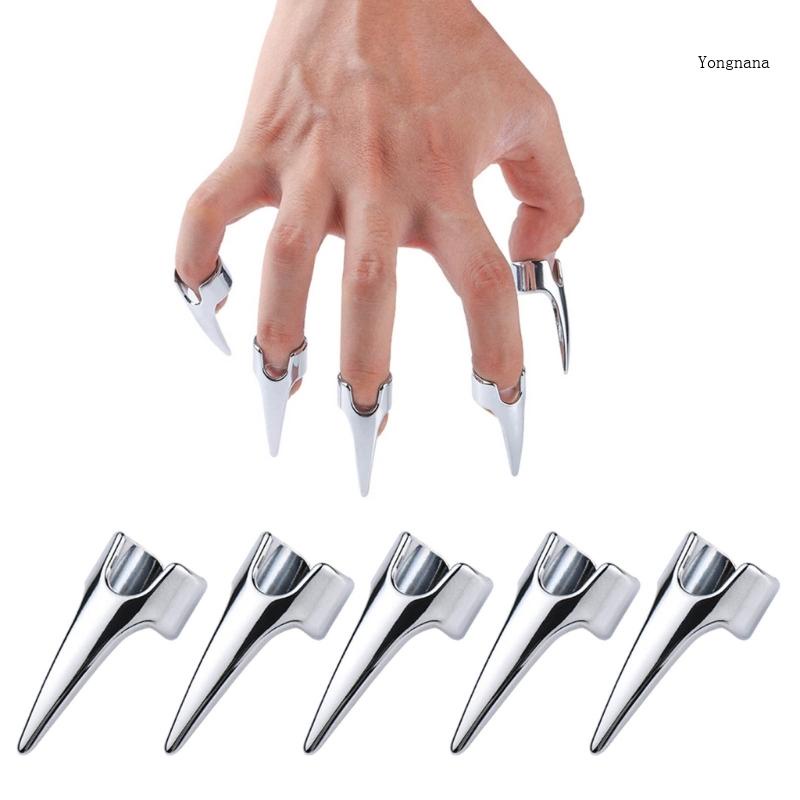 【CH*】 5Pcs lot Retro Gothic Nail Claws Cosplay Punk Rock Nail Finger ...