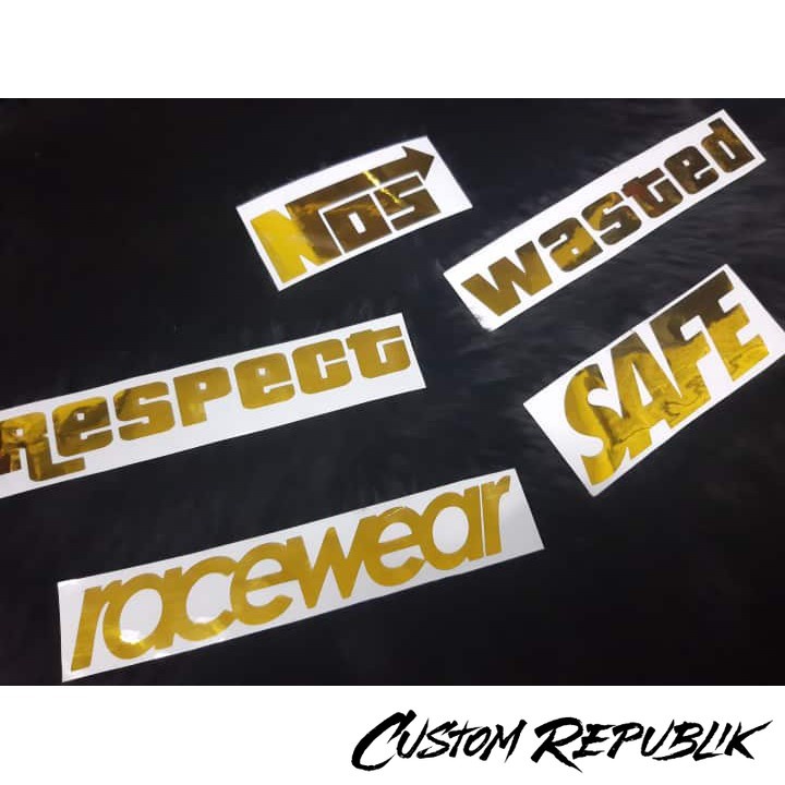 Chrome Gold Stickers Bundle 01 (5pcs) | Shopee Malaysia
