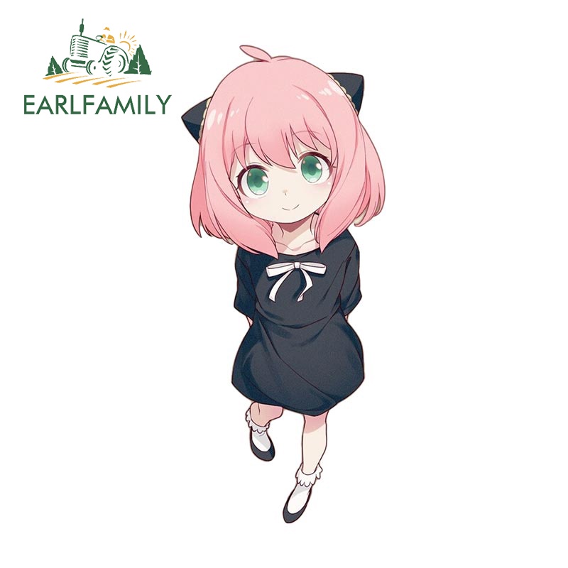 EARLFAMILY 13cm x 5.6cm Spy x Family Anya Car Sticker VAN Personality ...