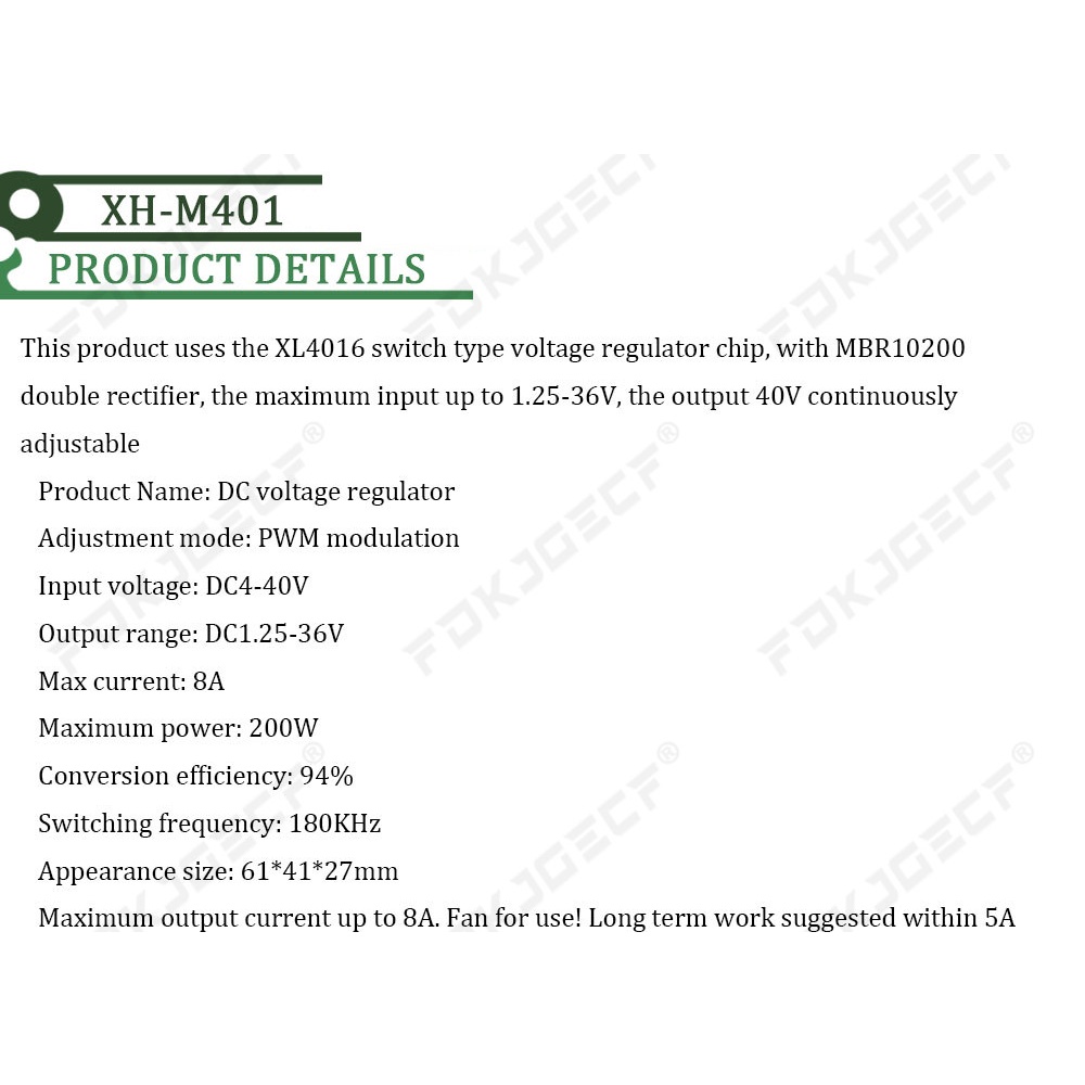 XH-M401 XL4016E1 Voltage Regulator Digital PWM Adjustabl DC-DC Step ...