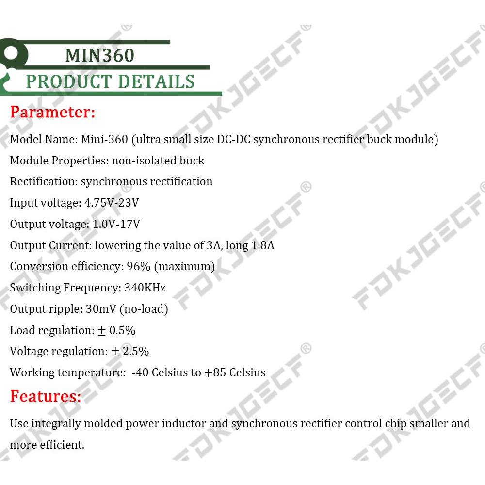 Mini360 RC Airplane Module Mini 360 DC Buck Converter 2A Step Down ...
