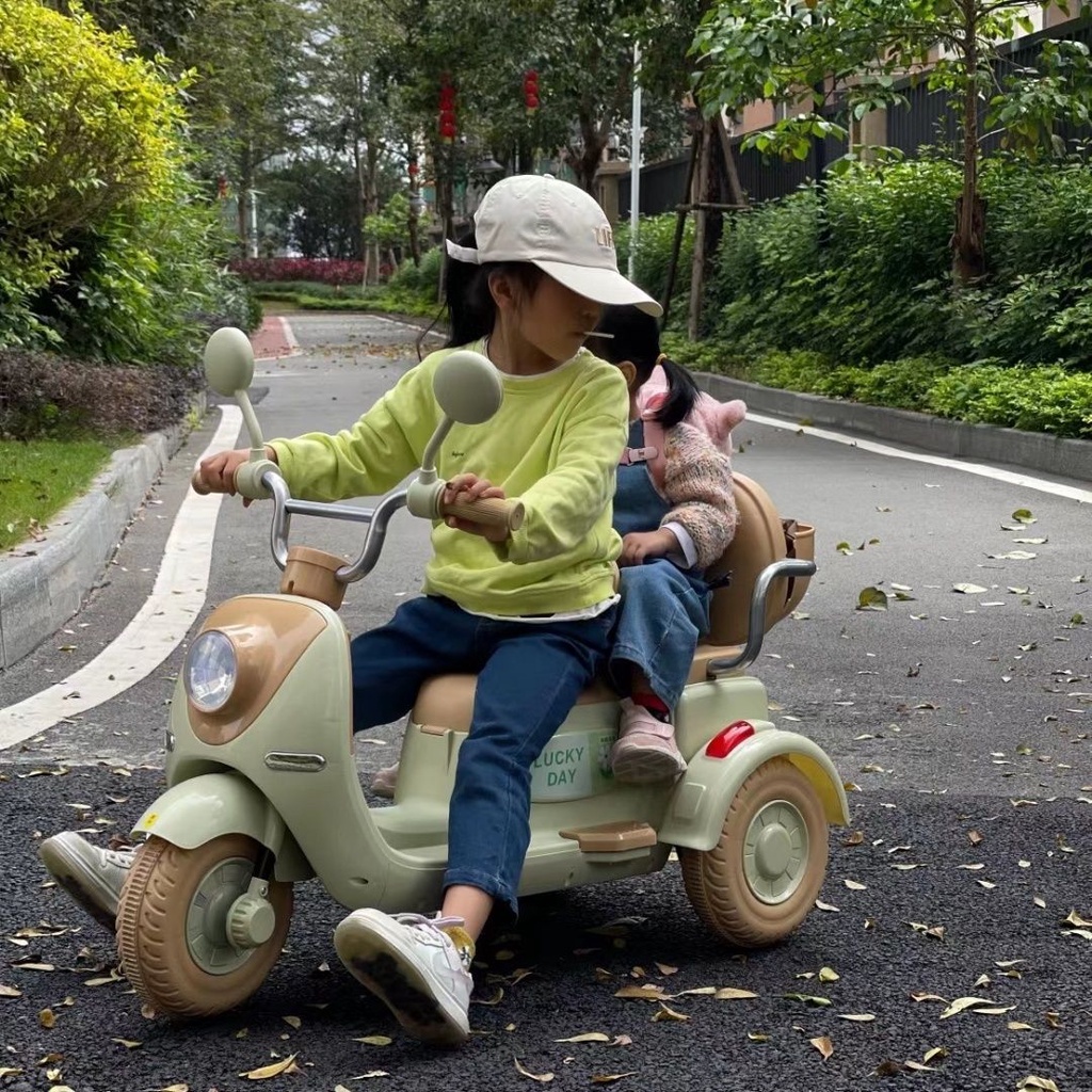1-8 Years Old Double Cute Angel Electric Motorcycle Baby Electric Car ...