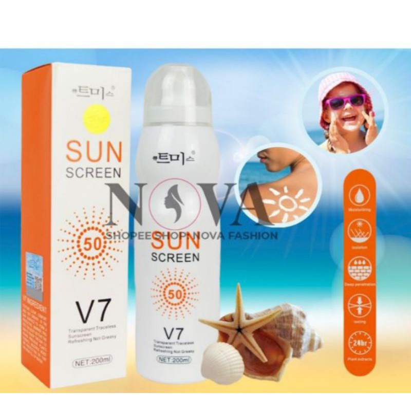 V 7 Sunscreen SPF 50 ++ (200 ml) | Shopee Malaysia