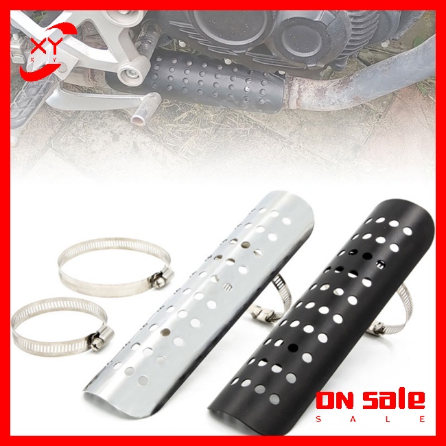XY Motorcycle Exhaust Pipe Protector Heat Shield Cover Guard Muffler ...