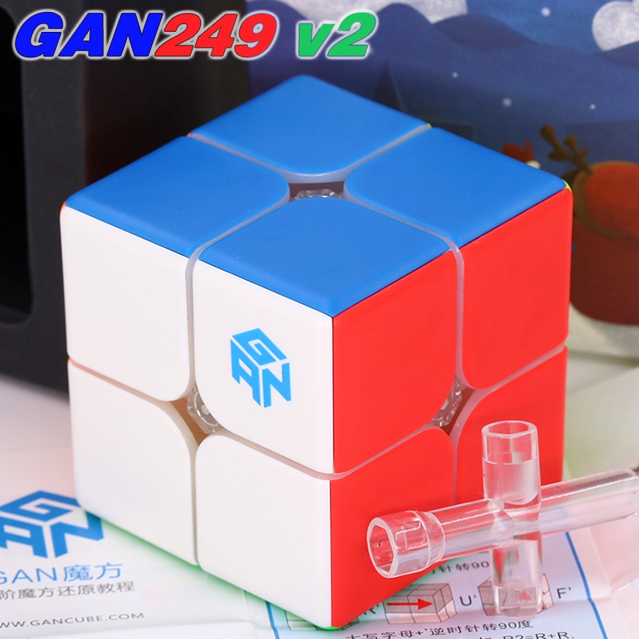 GanCube Original GAN 249 V2 2x2 2x2x2 Stickerless Speed Cube Twist ...