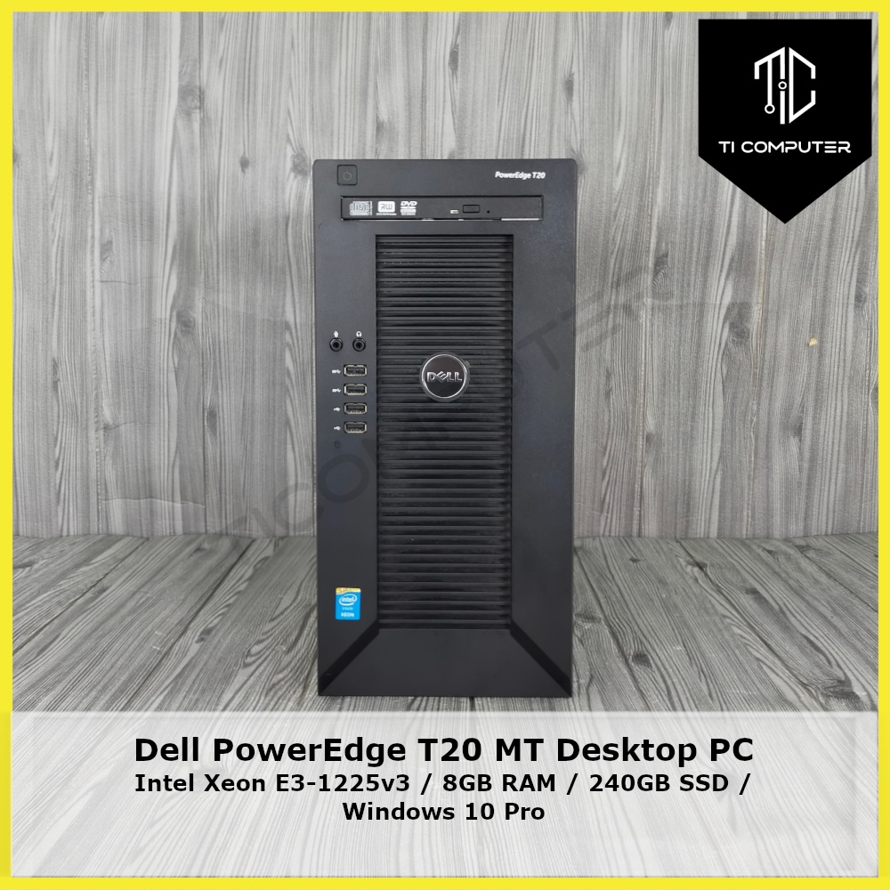Dell PowerEdge T20 MT Intel Xeon E3-1225v3 3.2GHz 8GB RAM 240 SATA SSD ...