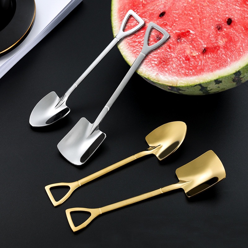 Stainless Steel Watermelon Creative Spade Spoon / Multifunctional Retro ...