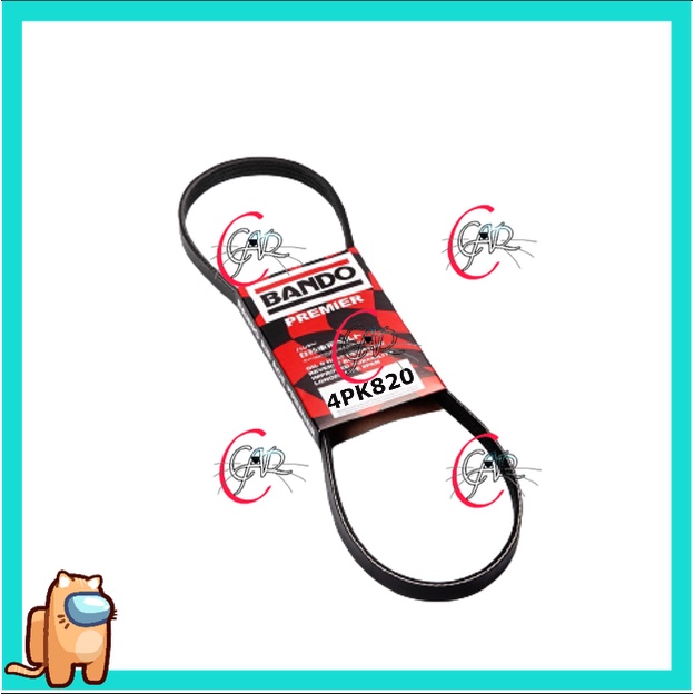BANDO ORIGINAL FAN BELT (4PK820) NISSAN NAVARA D40 POWER STEERING BELT ...