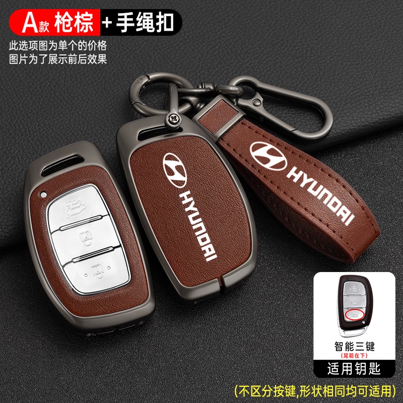 Zinc Alloy Car Smart Key Case Cover For Hyundai Tucson Santa Fe Rena ...