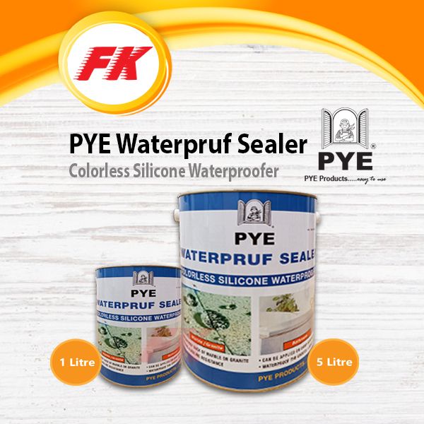 PYE Waterpruf Sealer 1LT & 5LT BATHROOM WATERPROOF SEALER COLOURLESS ...