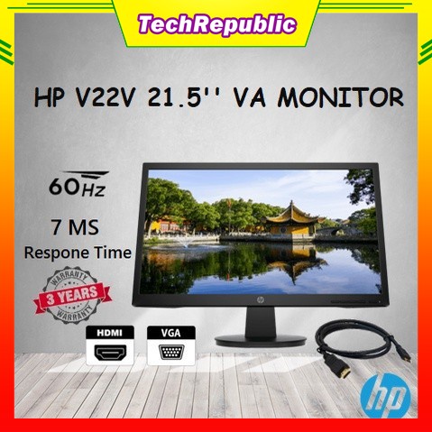 HP V22v 22" VA FHD Monitor 60Hz / 7ms / 1920 x1080 (450M4AA) | Shopee ...