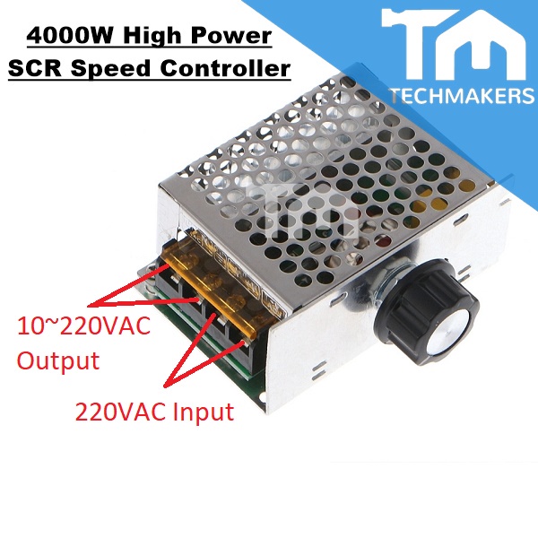 4000W High Power SCR Speed Controller (In 220VAC Out 10~220VAC ...