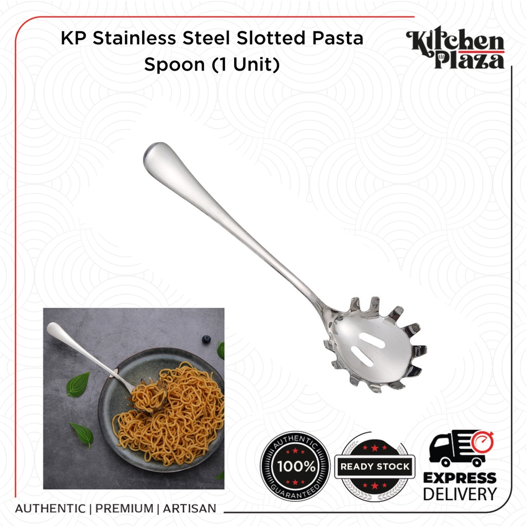 KP Stainless Steel Slotted Pasta Spoon (1 Unit) | Shopee Malaysia