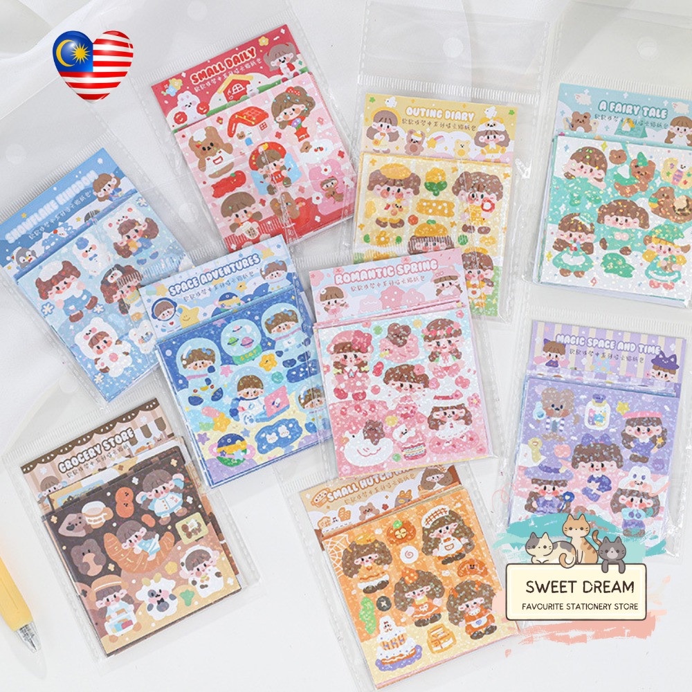 10 styles 10 sheets/pack stickers cartoon animal Guka landscape ...