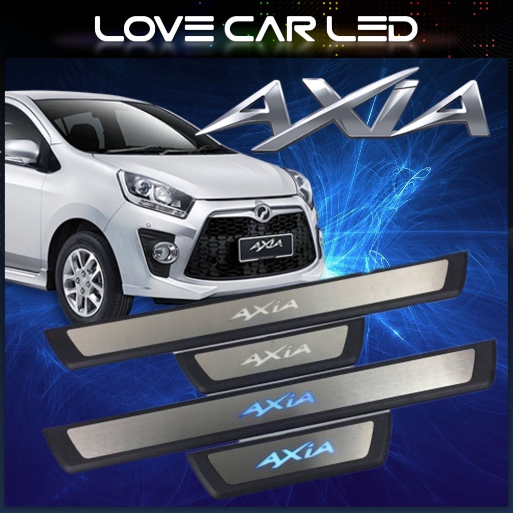 Perodua Axia 2014-2022 OEM Side Steel Plate with Blue LED 4pcs | Shopee ...
