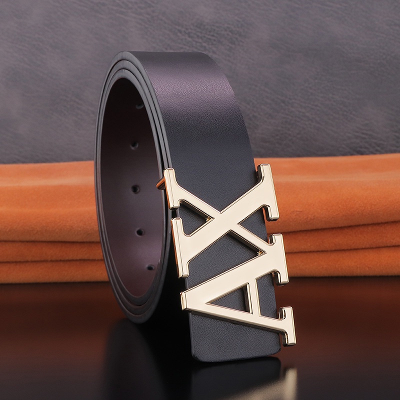 Ax Letter Belt Brand Men's Genuine Leather Belt Genuine Leather Cowhide ...