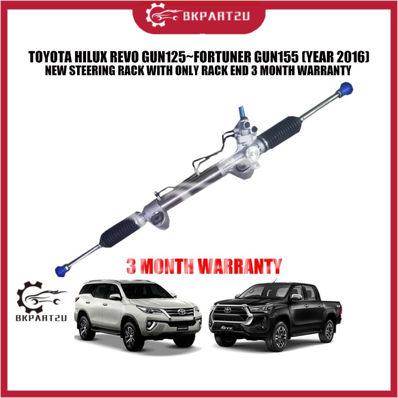 TOYOTA HILUX REVO GUN125~FORTUNER GUN155 (YEAR 2016) NEW STEERING RACK WITH ONLY RACK END 3 ...
