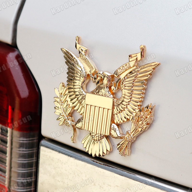 Hawk Seal of the President United States 3D Metal Chrome Badge Gunmetal ...