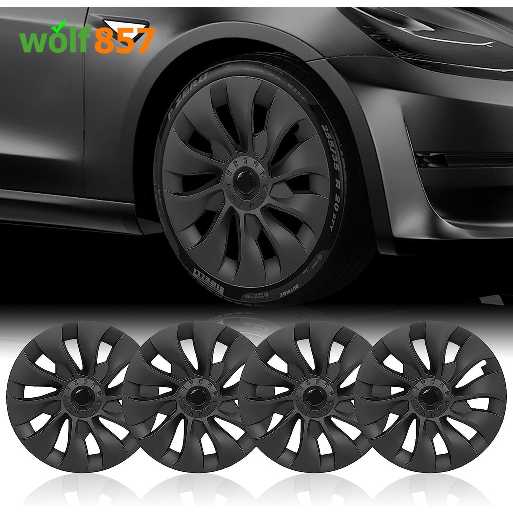 4pcs Tesla Model 3 Aero Wheel Cover,18-Inch Hub Caps Matte Black ...