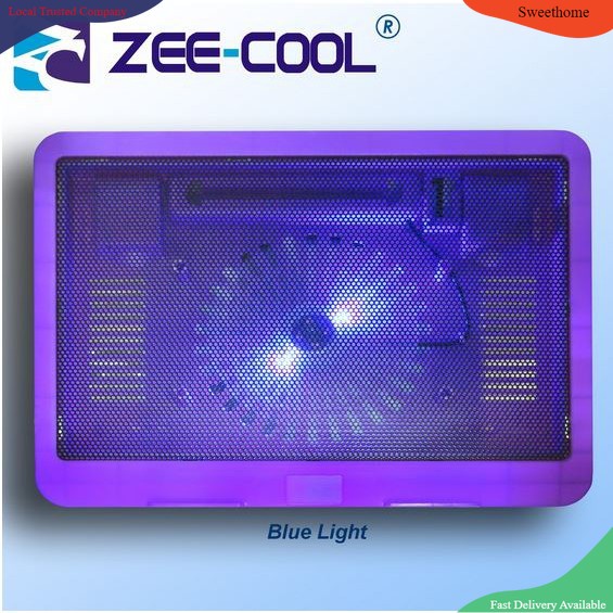 NOTEBOOK COOLER PAD Zee-Cool ZC19 Laptop Cooling Pad Support Up to 15.4 ...