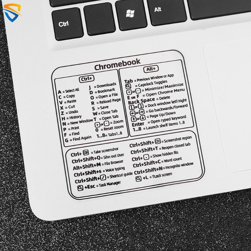 1Pc Useful Durable PVC Computer Reference Keyboard Shortcut Stickers ...