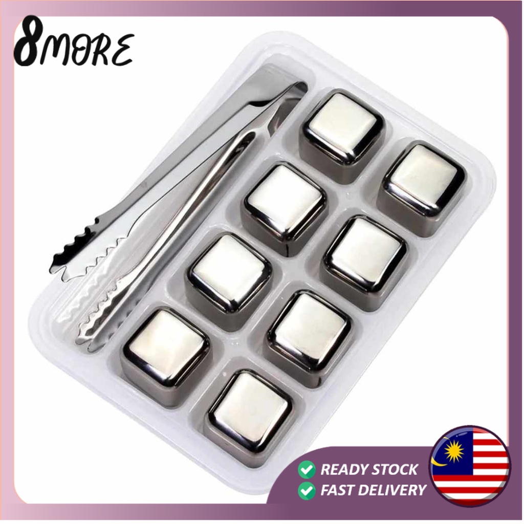 Reusable SUS 304 Stainless Steel Rust-Free Ice Cubes Cold Whiskey Wine ...