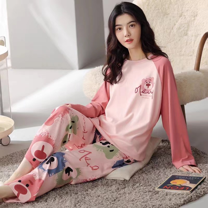 Ready stock pyjamas women baju tidur Piyama perempuan sleepwear woman ...