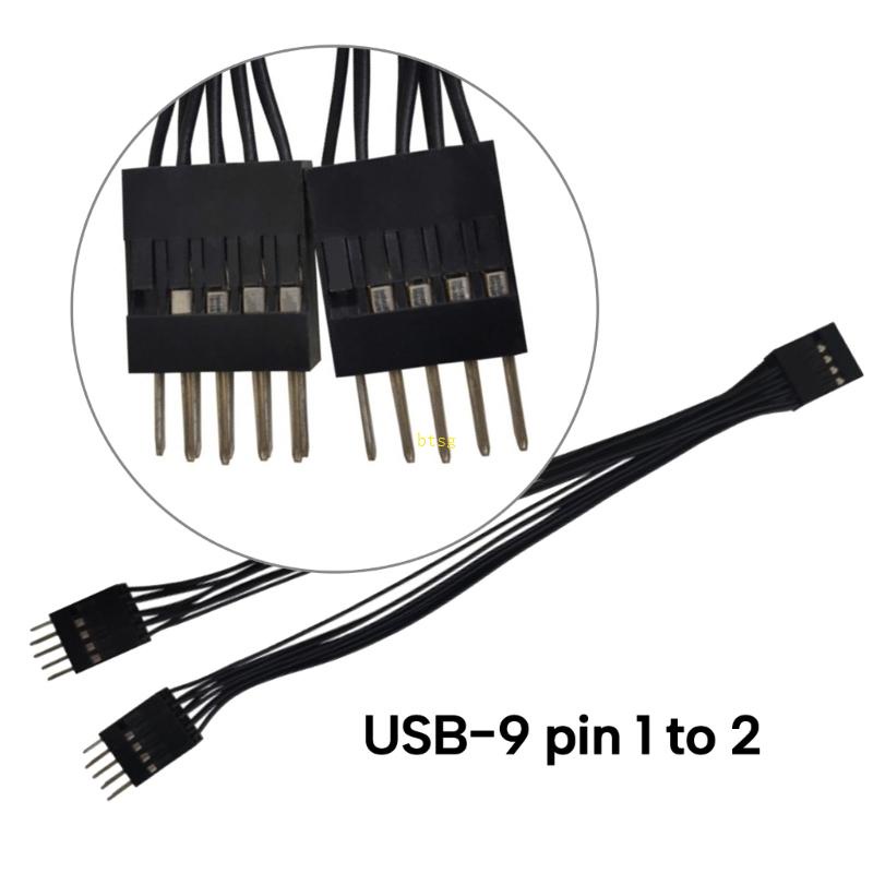 BT USB Motherboard Cable USB Header Extension Cable 9Pin 1 Female to 2 ...