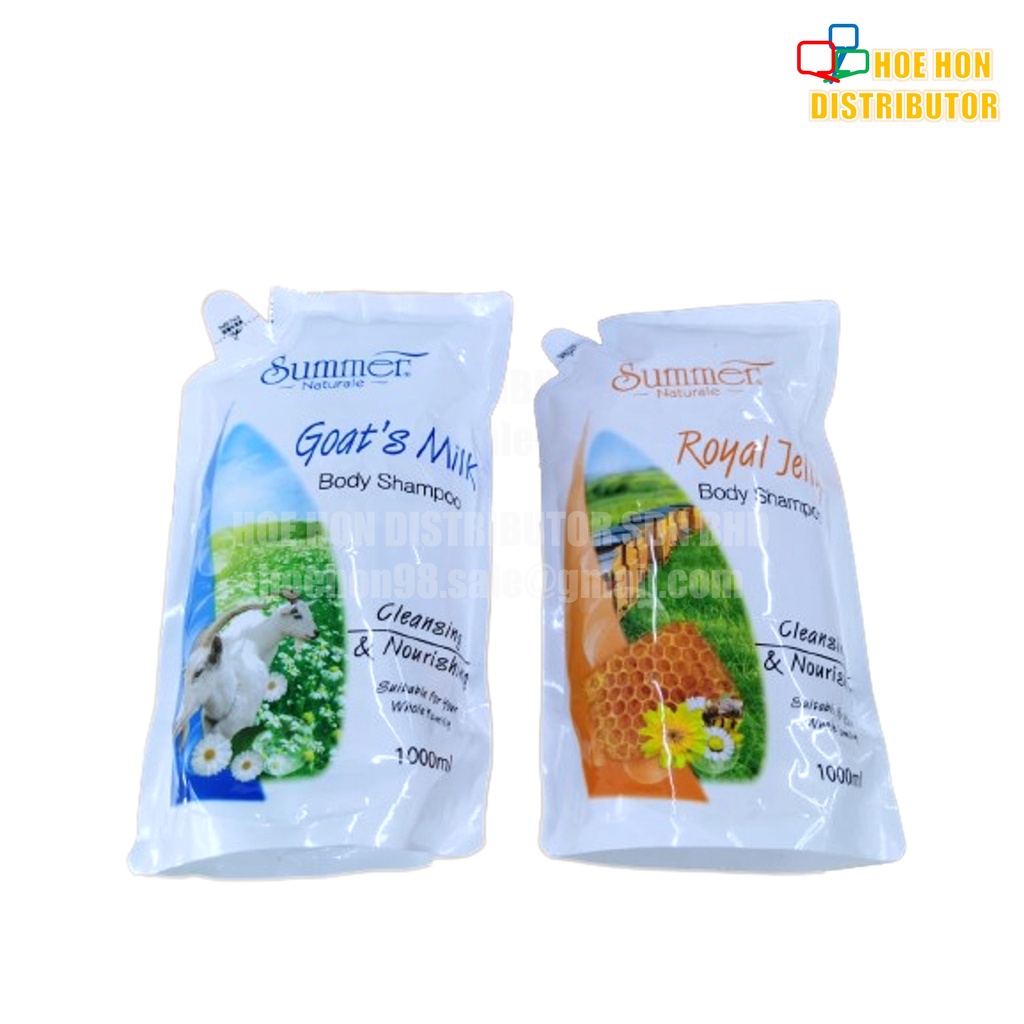 Summer Naturale Body Wash / Body Shampoo Refill Pouch 1000ml Goat Milk ...