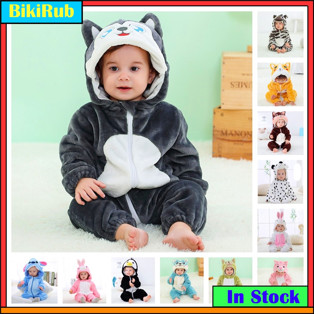 Anime Husky Penguin Rabbit Stitch Pajamas Baby Animal Romper Newborn ...