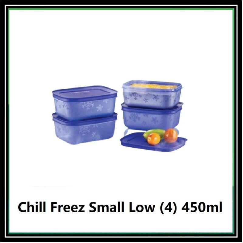 Tupperware Chill Freez Small Low 450ml - Blue (1pc) | Shopee Malaysia