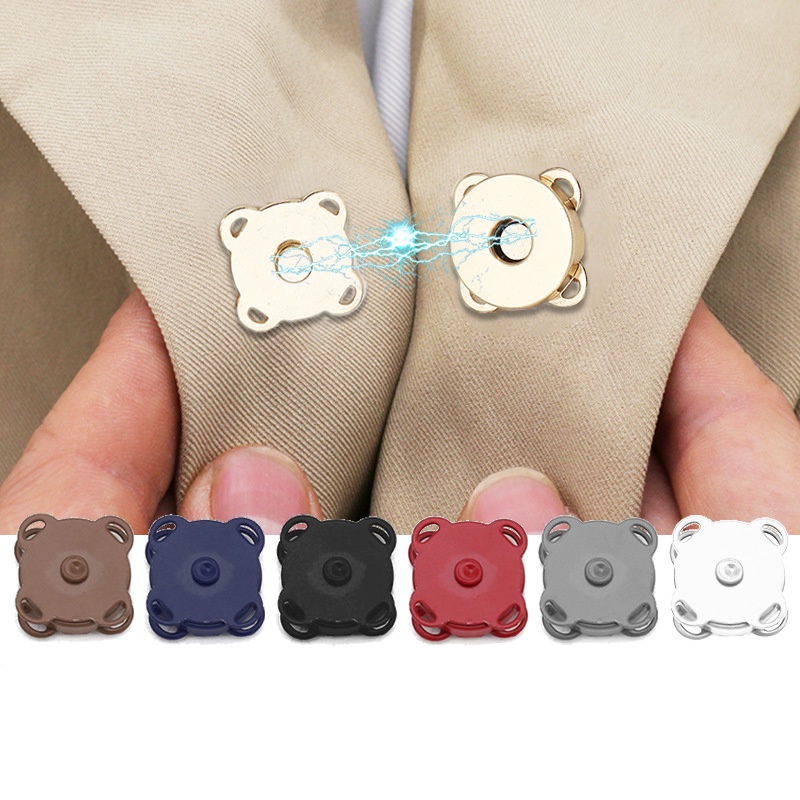 5Pcs/Set Metal Magnetic Snap Fasteners Magnetic Clasps Buttons 10/14mm ...