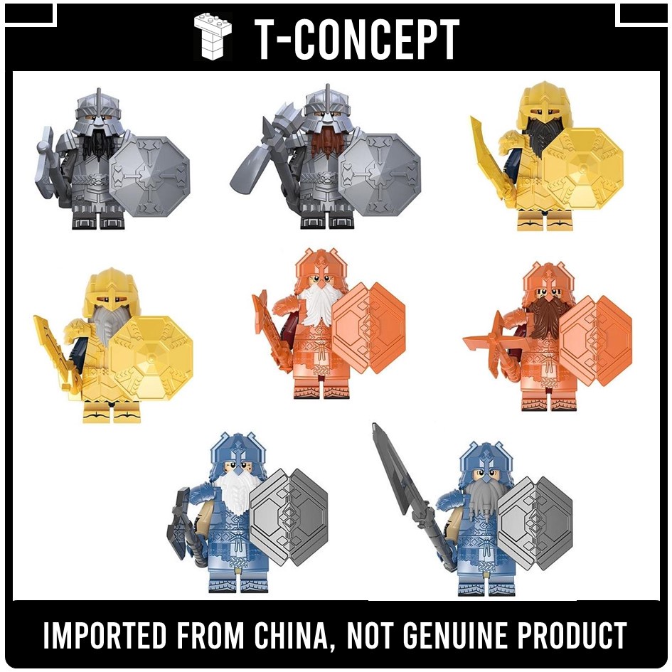Medieval Series Dwarf Warriors Lego Mini Figure Building Block ...
