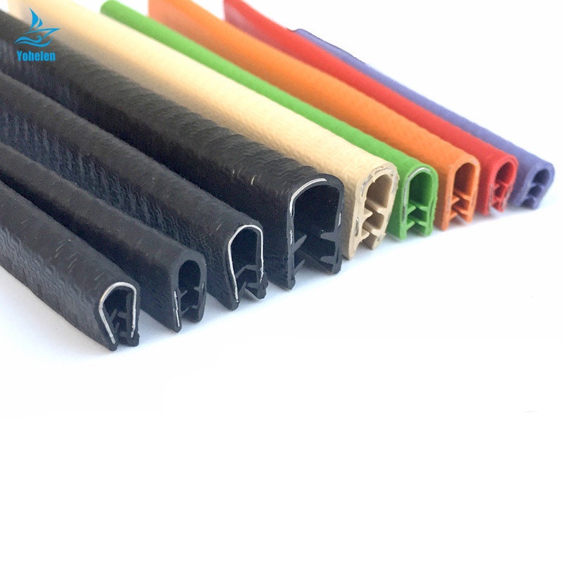 1M U-shaped Sealing Strip Rubber Edging Stainless Steel Edge Sealing ...