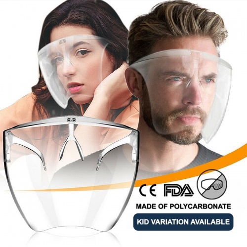 Full Face Shield Transparent Mask Adult Kids Kid BLOCC Faceshield ...