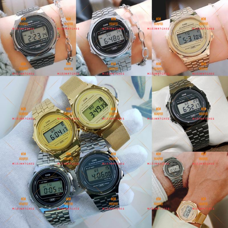 CAS Viral Vintage A171 Jam Tangan Perempuan Wanita Digital Watch Women ...
