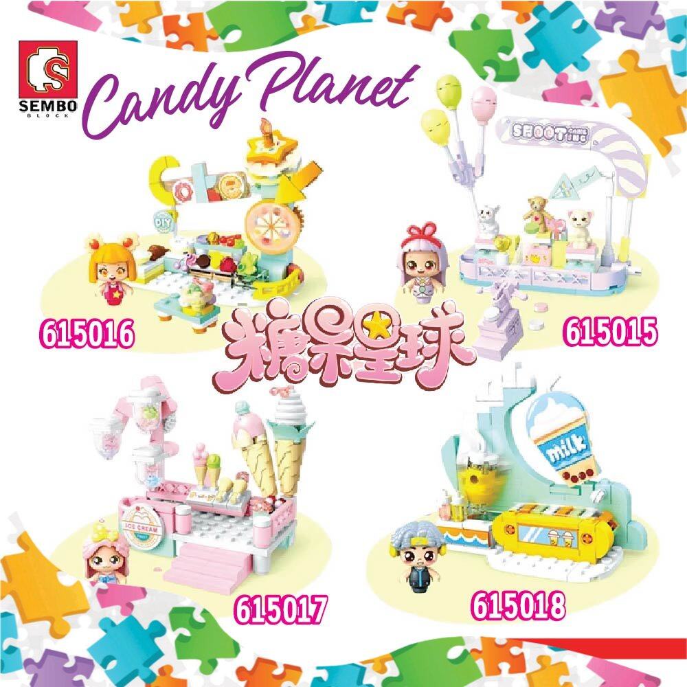Sembo Block [4 in 1] 615015-615018 Doll Cake Ice Cream Milk Boba Tea ...